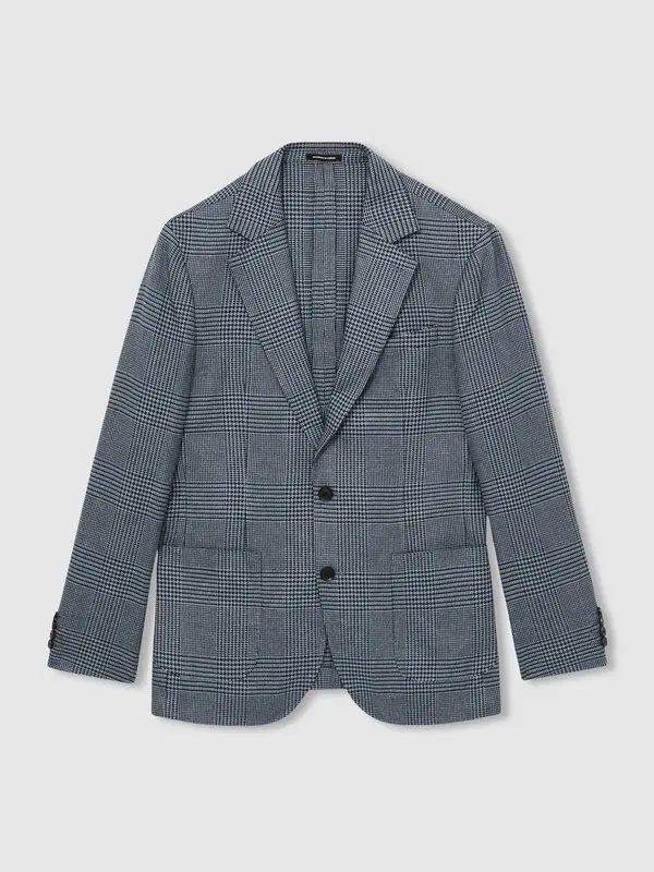 REISS Gould Regular-fit Single-breasted Check Blazer