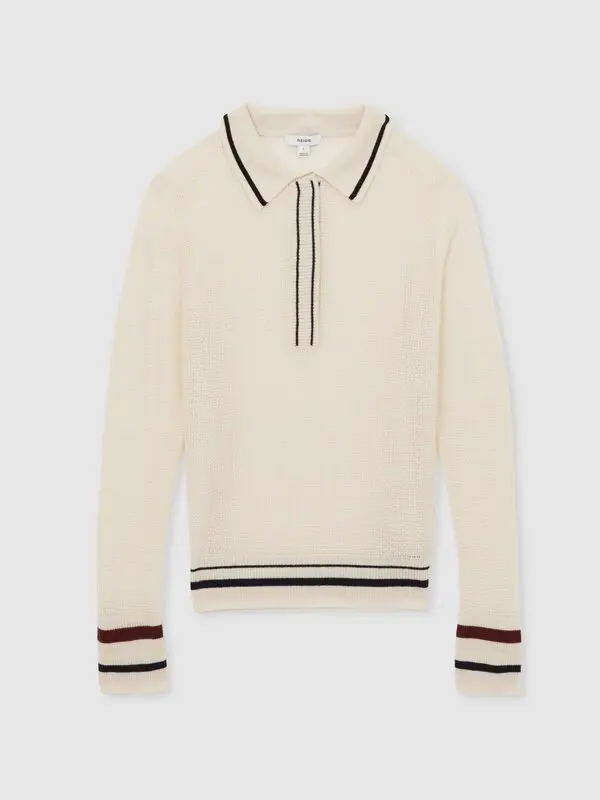 REISS Cece Wool-cashmere Polo Jumper