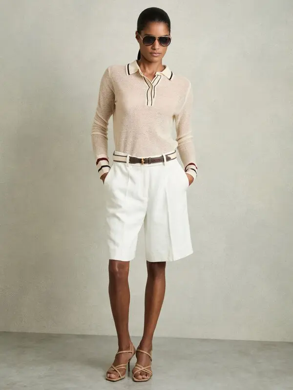 REISS Cece Wool-cashmere Polo Jumper