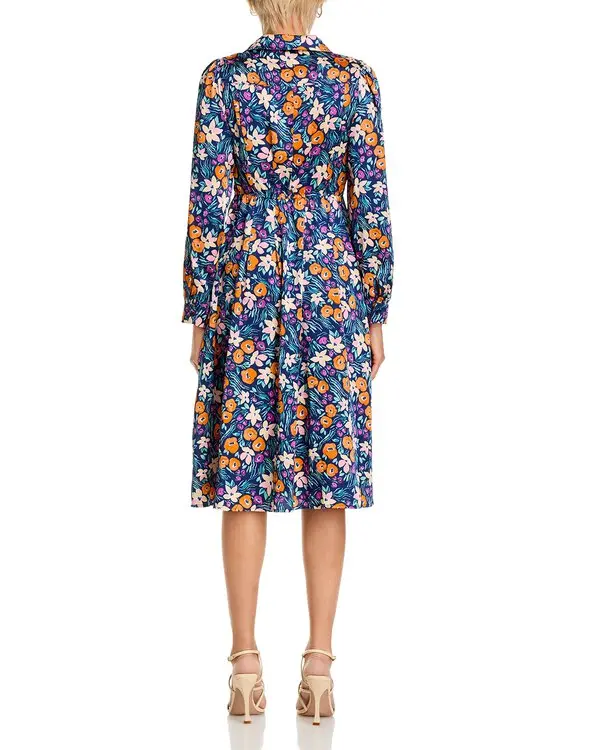Gracia Floral Print Button Detailed Dress