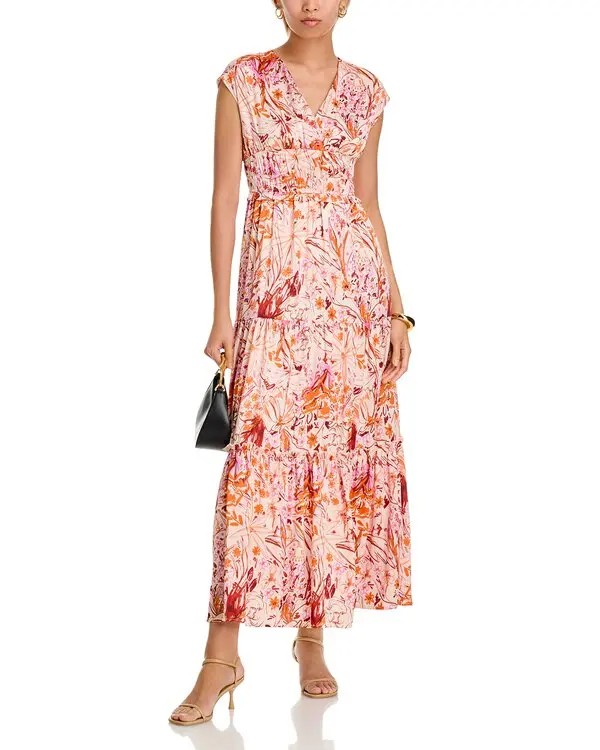 Gracia Floral V-neck Maxi Dress