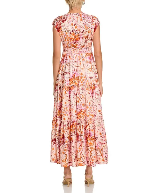 Gracia Floral V-neck Maxi Dress