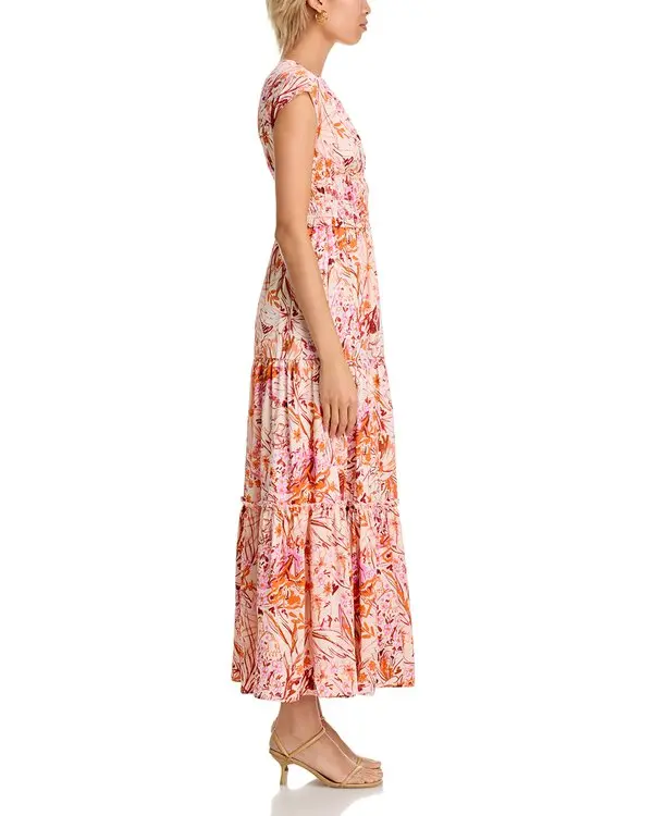 Gracia Floral V-neck Maxi Dress