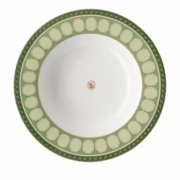 ROSENTHAL Swarovski Signum Rim Soup Bowl - Green
