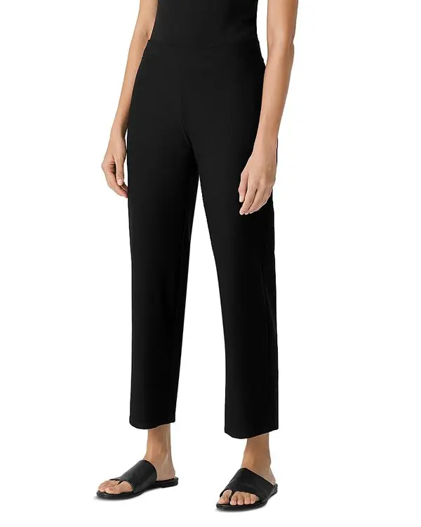 Eileen Fisher Straight Ankle Pants - Black