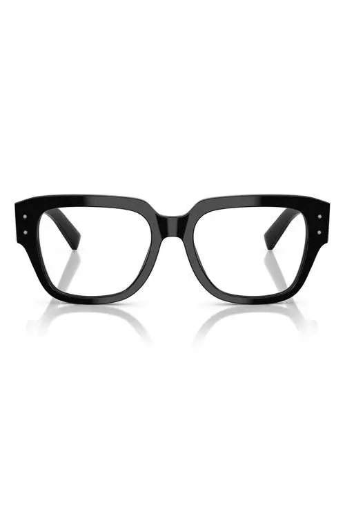 Dolce & Gabbana 54mm Square Eyeglasses - Black
