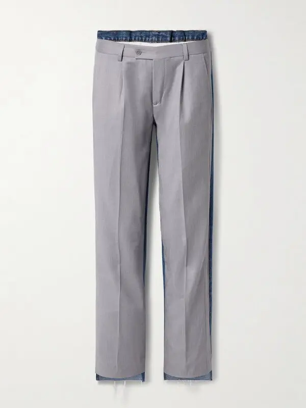 BETTTER Denitrouser Paneled Pleated Pants