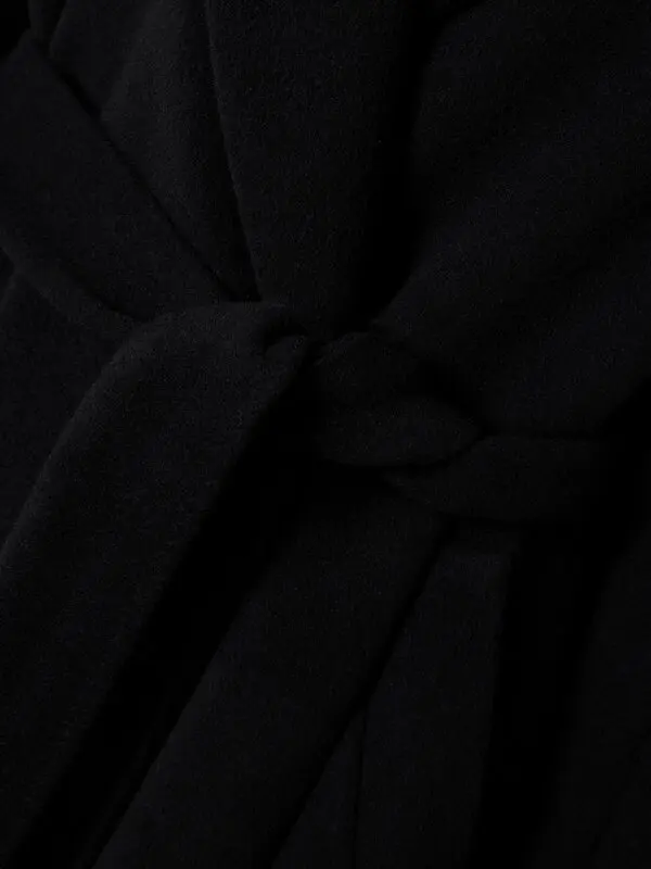 Another Tomorrow Belted Double-breasted Wool Coat