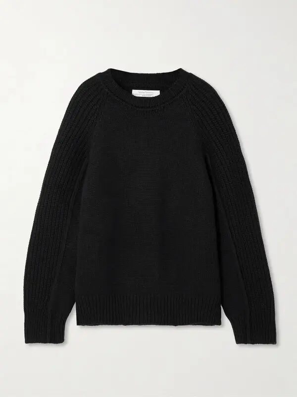 Another Tomorrow Oversized Ribbed Cashmere And Wool-blend Sweater