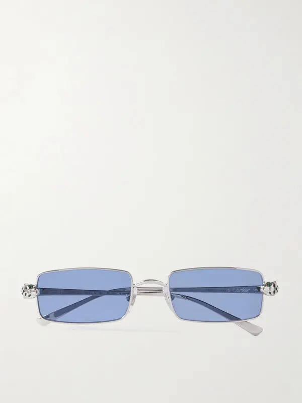 Cartier Panthère Rectangle Sunglasses - Silver