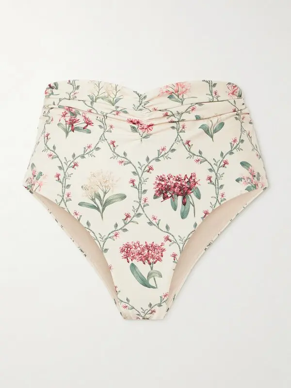Agua Bendita Vaiven Orquidea Ruched Bikini Briefs - Neutrals