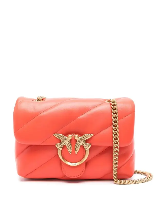 Pinko Mini Love Puff Shoulder Bag - Orange