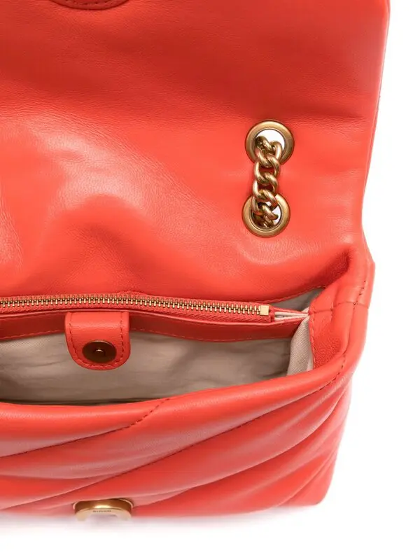 Pinko Mini Love Puff Shoulder Bag - Orange
