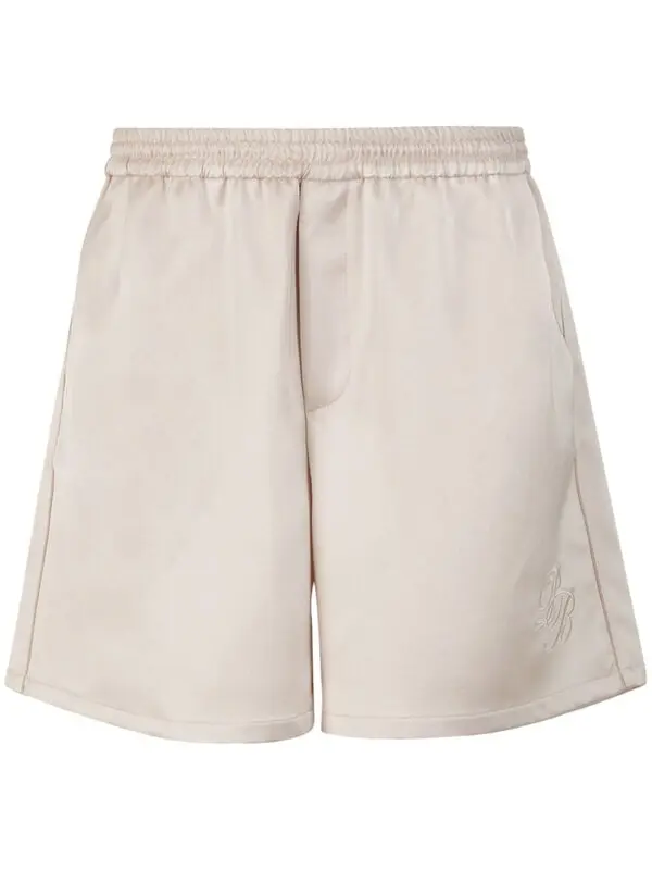 Balmain Pb Signature Bermuda Shorts In White 38% Off Editorialist