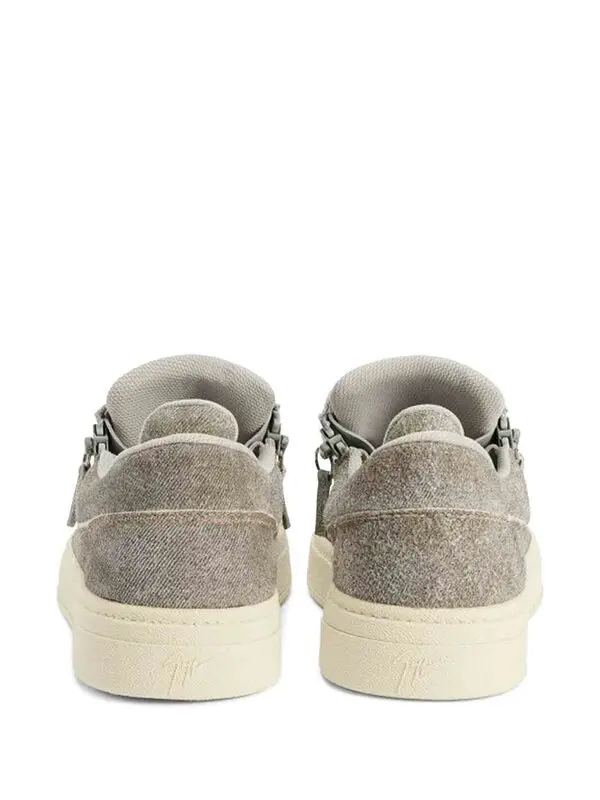 GIUSEPPE ZANOTTI Double-zip Low-top Sneakers - Grey