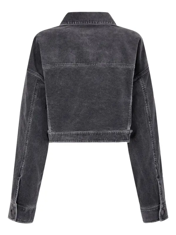 STUDIO TOMBOY Corduroy Cropped Jacket - Grey