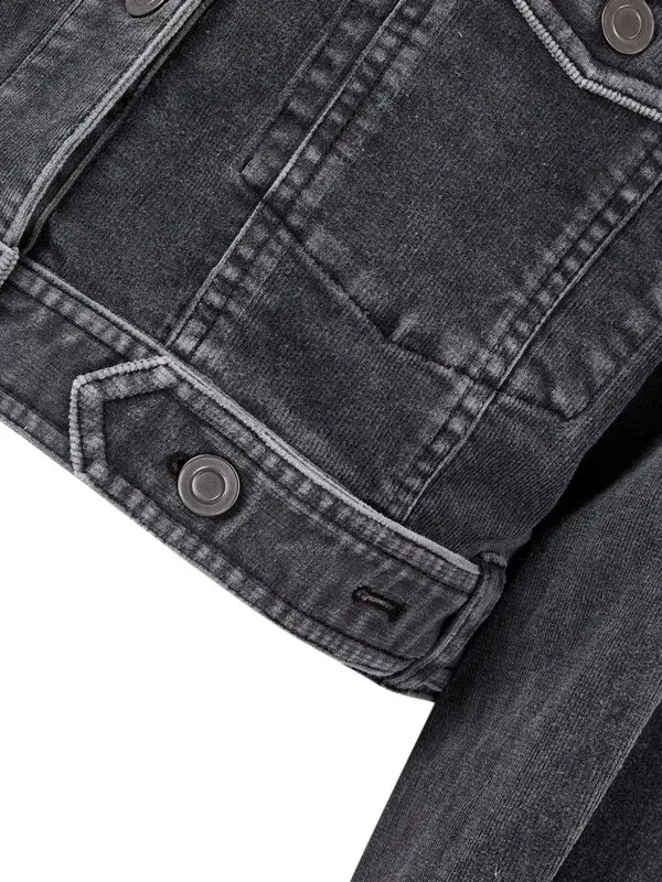 STUDIO TOMBOY Corduroy Cropped Jacket - Grey