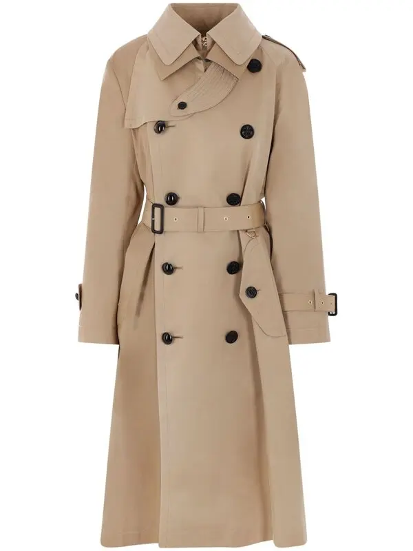 Sacai Double-breasted Twill Trench Coat