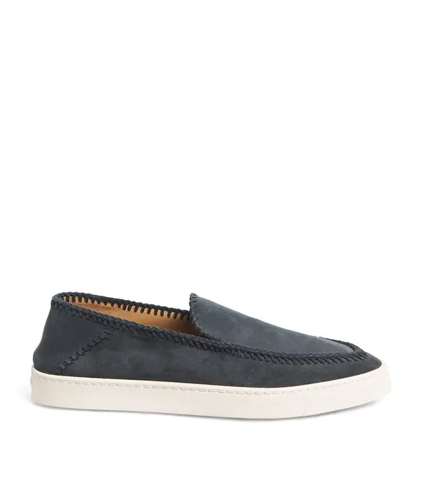 Giorgio Armani Suede Loafers - Blue