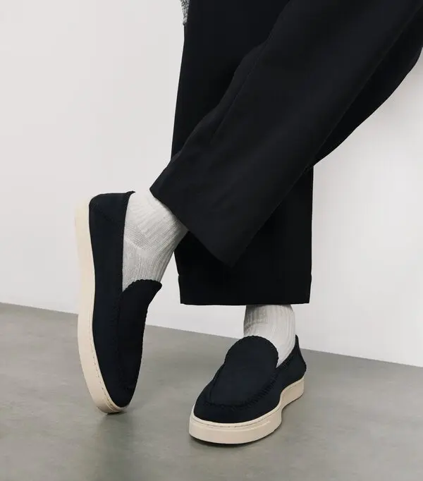 Giorgio Armani Suede Loafers - Blue