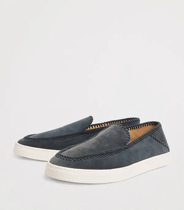 Giorgio Armani Suede Loafers - Blue