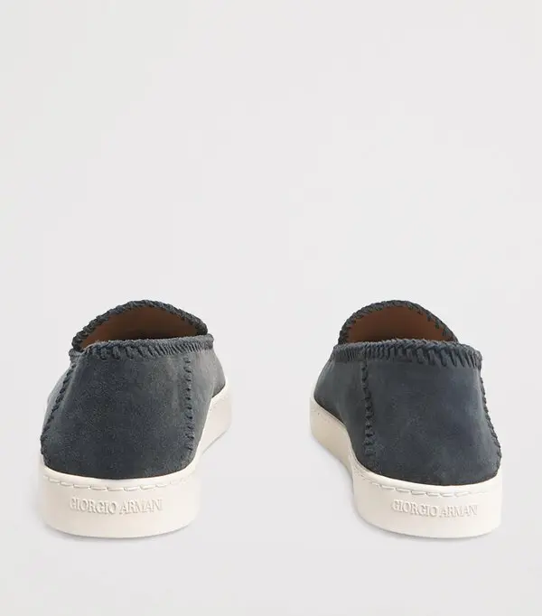 Giorgio Armani Suede Loafers - Blue