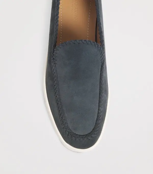 Giorgio Armani Suede Loafers - Blue