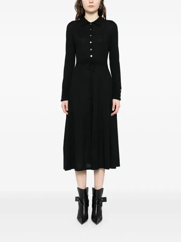N.peal Polo Collar Midi Dress