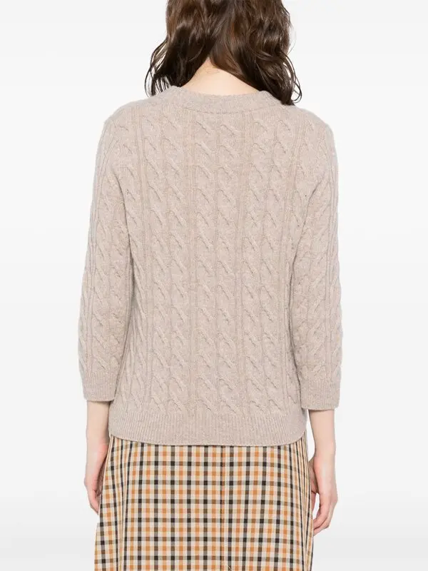 N.peal Emilia Cable Pullover - Brown