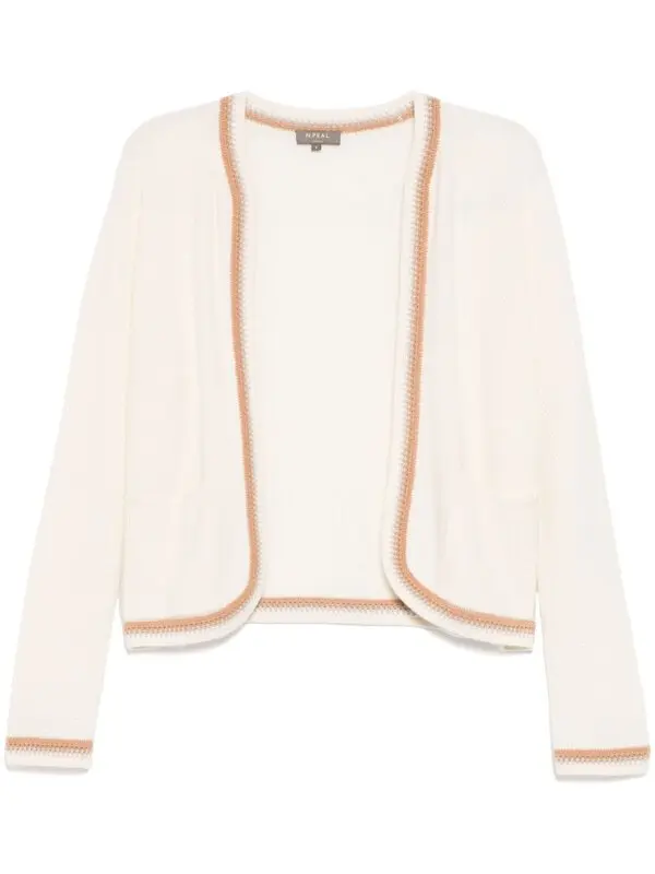 N.peal Stitch Trim Jacket - White