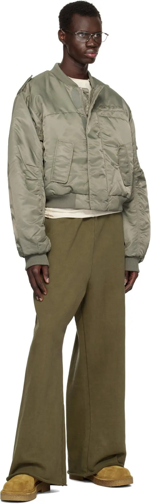 Buy ENTIRE STUDIOS A-2 Bomber Jacket - Swamp At 48% Off | Editorialist