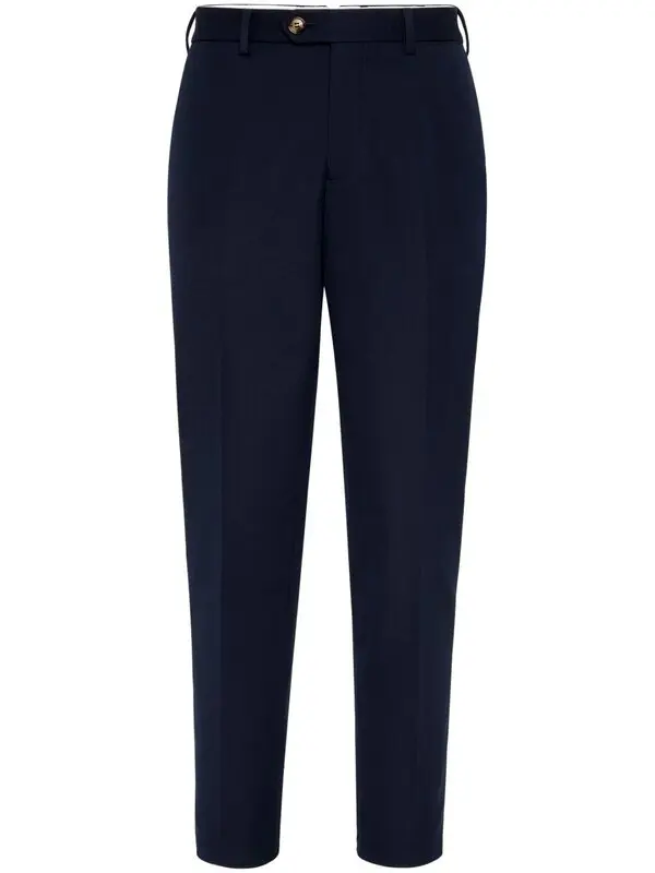Brunello Cucinelli Gabardine-weave Trousers - Blue