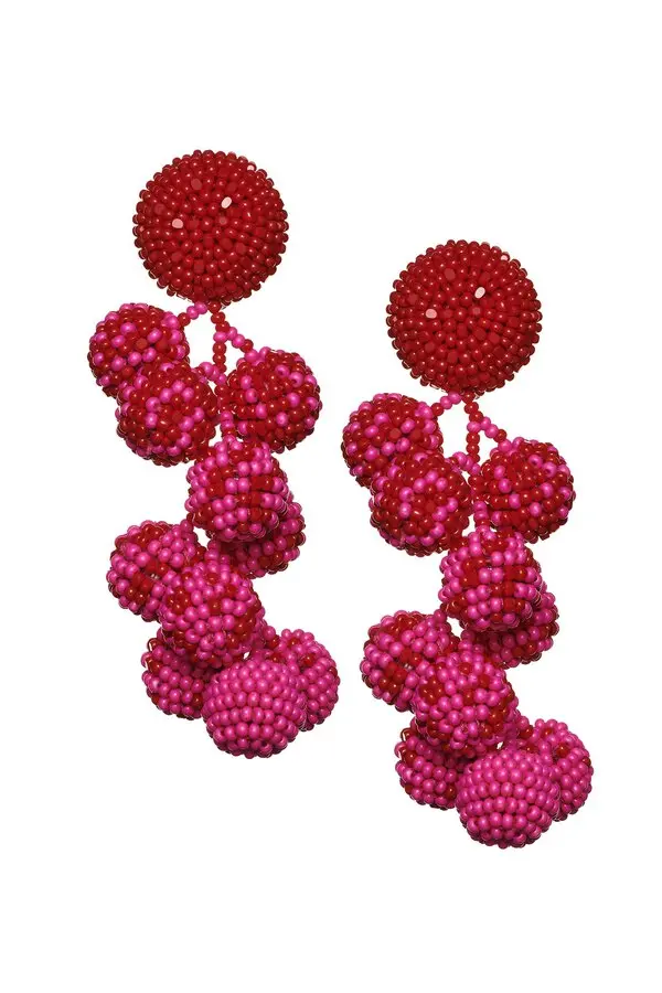 Sachin & Babi Coconuts Clip-on Earrings - Gojiberry/fuchsia