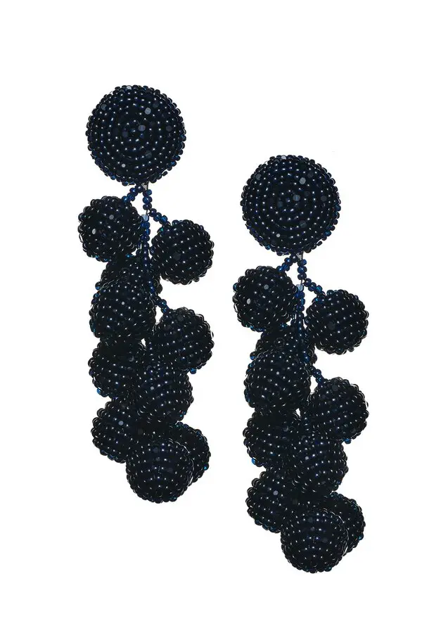 Sachin & Babi Beaded Dangle Earrings - Navy