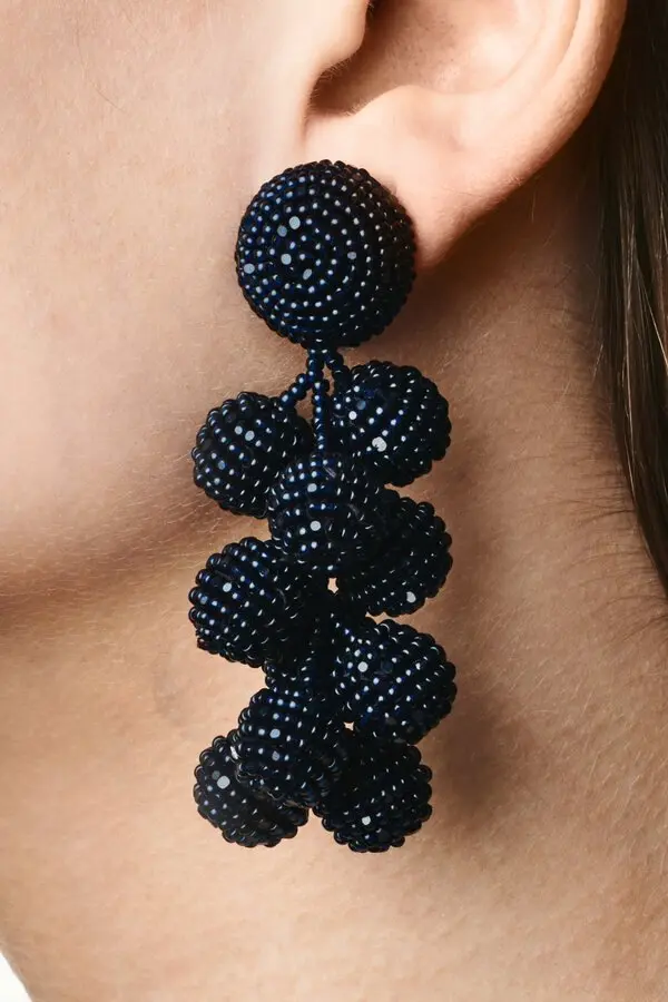 Sachin & Babi Coconuts" Beaded Cluster Earrings