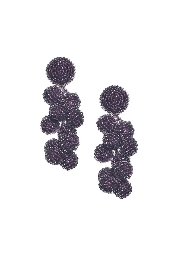 Sachin & Babi Coconuts Clip-on Drop Earrings - Violet