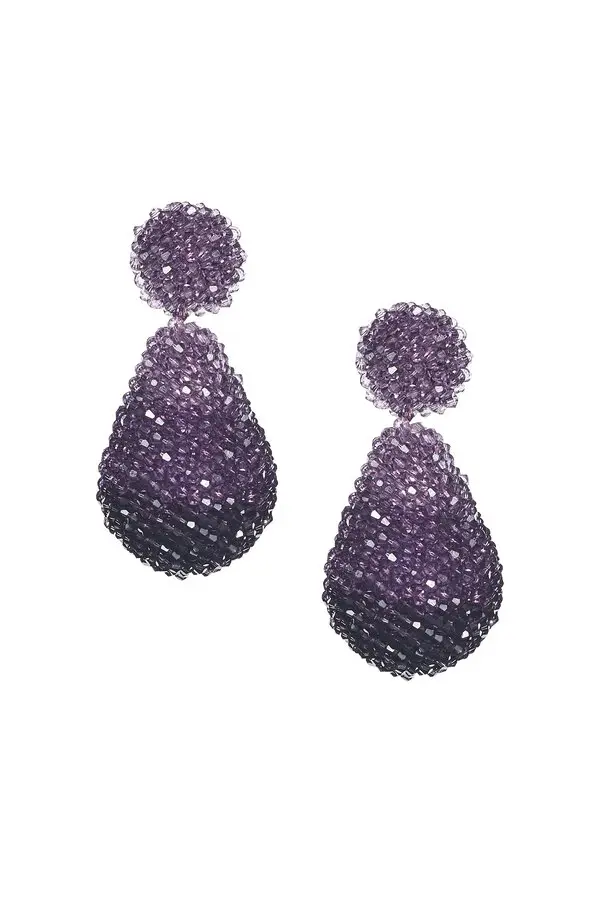Sachin & Babi Elise Glass Bead Earrings - Violet Ombre
