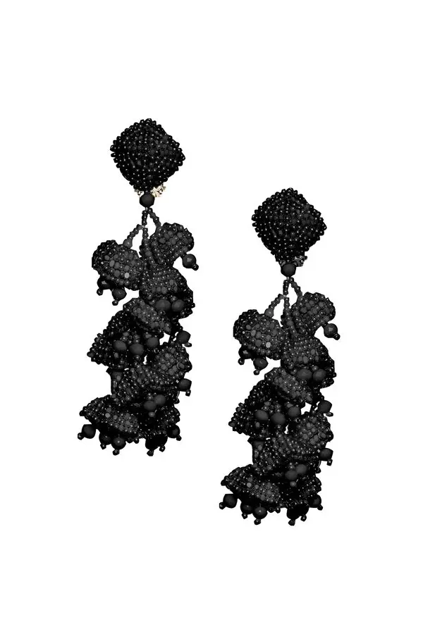 Sachin & Babi Glass Bead Clip-on Earrings - Black