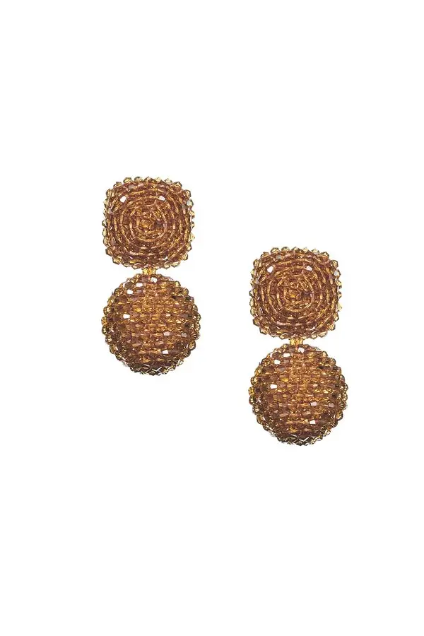 Sachin & Babi Lydia Beaded Drop Earrings - Amber