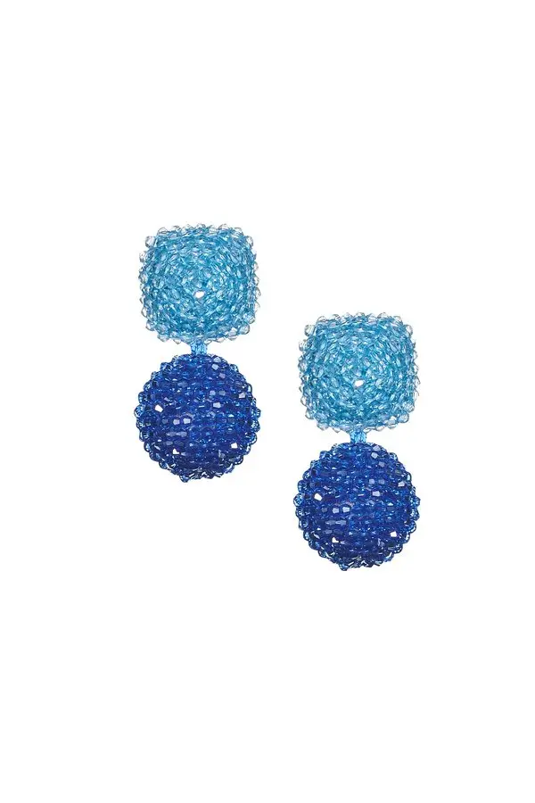 Sachin & Babi Lydia Beaded Earrings - Ice Blue/navy