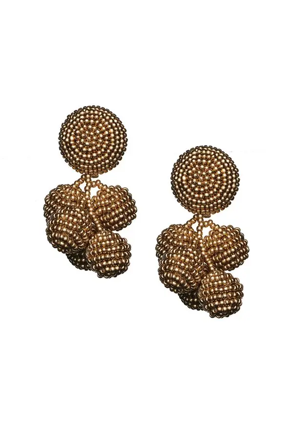 Sachin & Babi Mini Coconuts Clip-on Earrings - Gold