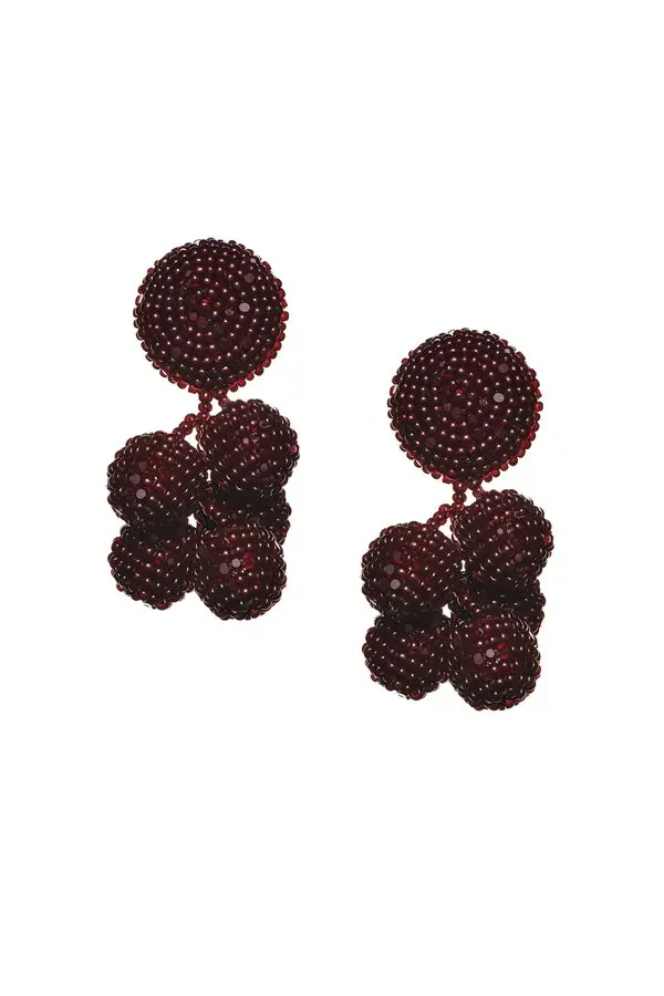 Sachin & Babi Mini Coconuts Clip-on Earrings - Merlot