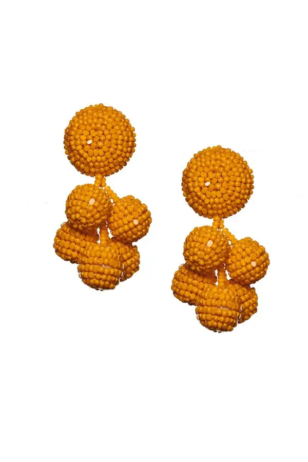 Sachin & Babi Mini Coconuts Clip-on Earrings - Tangerine