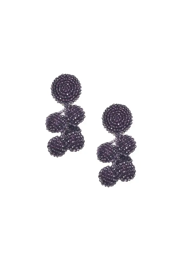 Sachin & Babi Mini Clip-on Earrings - Violet