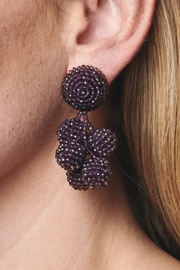 Sachin & Babi Mini Coconuts Clip-on Earrings - Violet