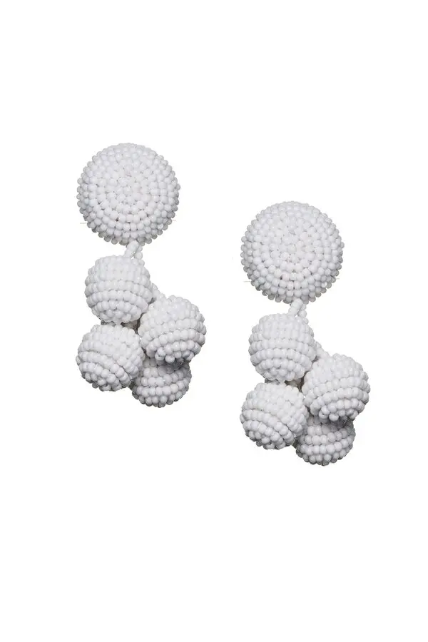 Sachin & Babi Mini Coconuts Clip-on Earrings - White