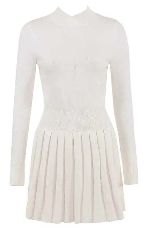 House Of Cb Willow Mock Neck Long Sleeve Mini Sweater Dress