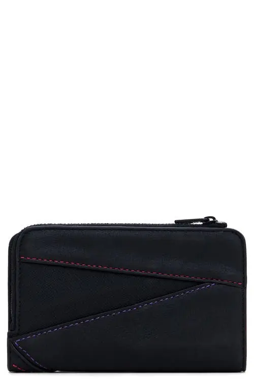 Desigual Faux Leather Bifold Wallet - Black Multi