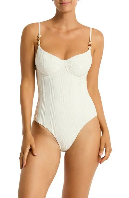 SEA LEVEL Caracus Balconette One-piece Swimsuit - Coconut