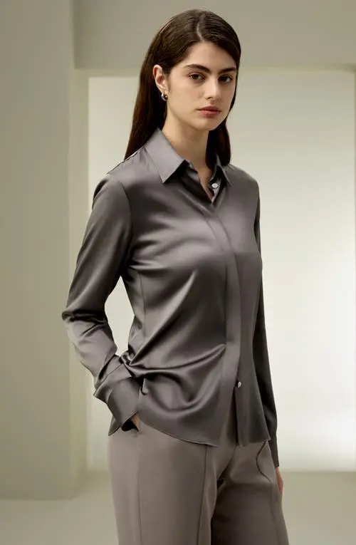 Lilysilk Elegant Silhouette Slim Fit Silk Shirt